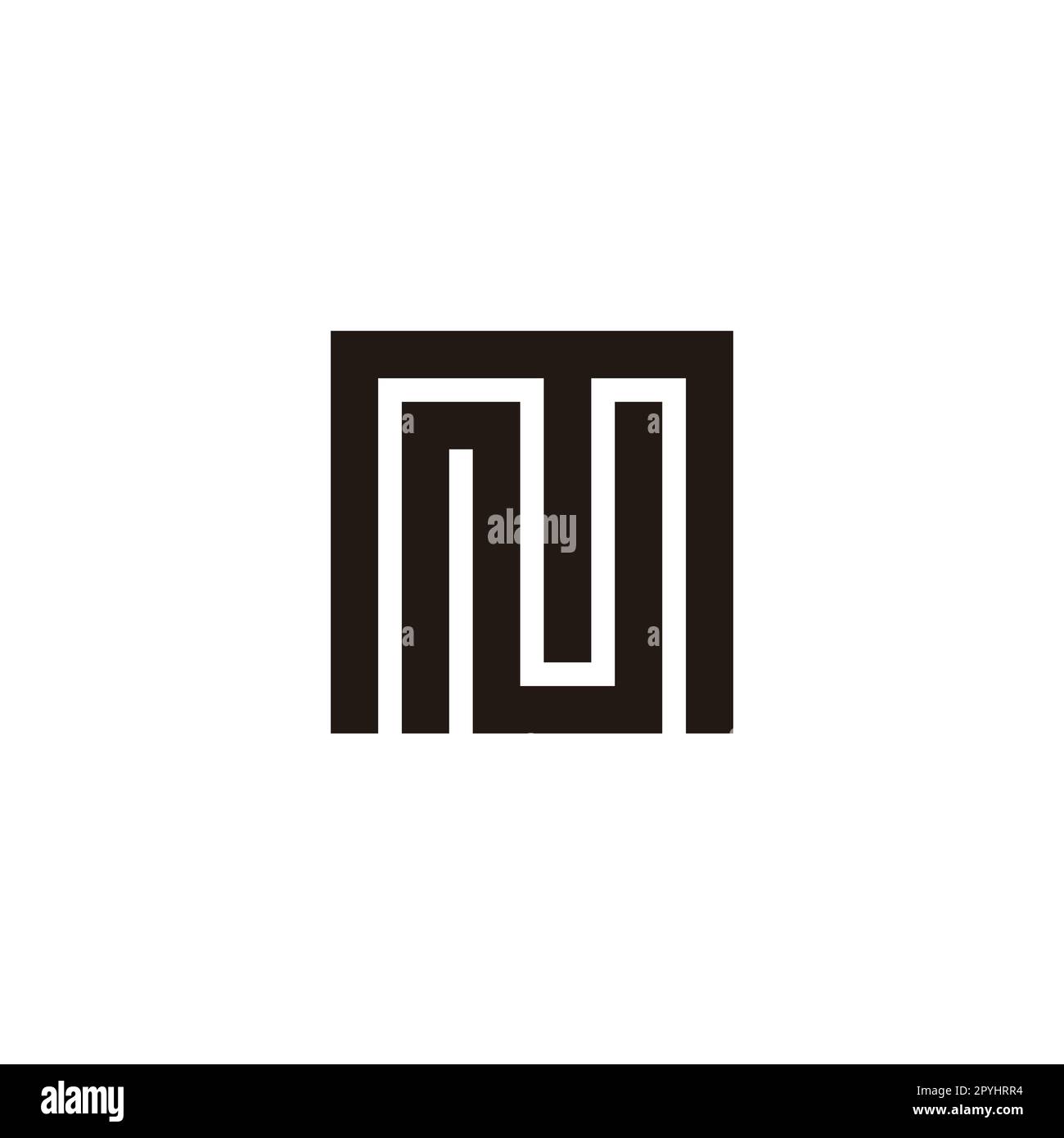 Letter M and N square, combination geometric symbol simple logo vector ...