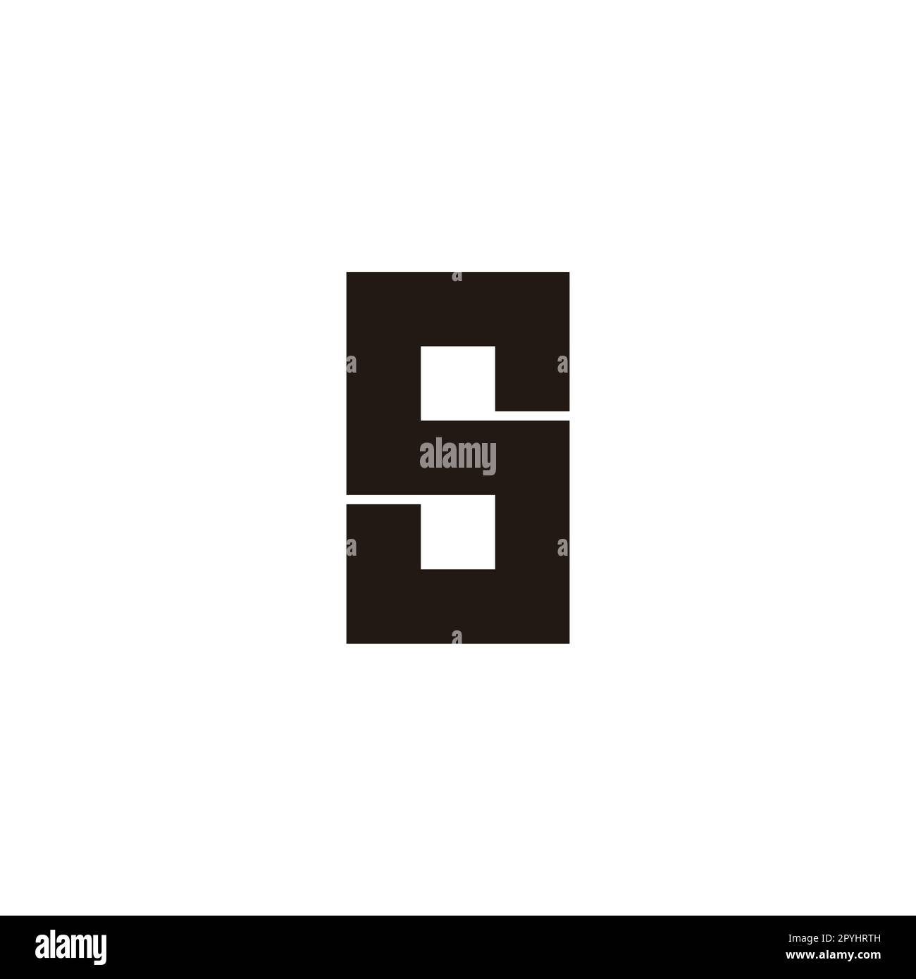 Letter S number 8 building geometric symbol simple logo vector Stock ...