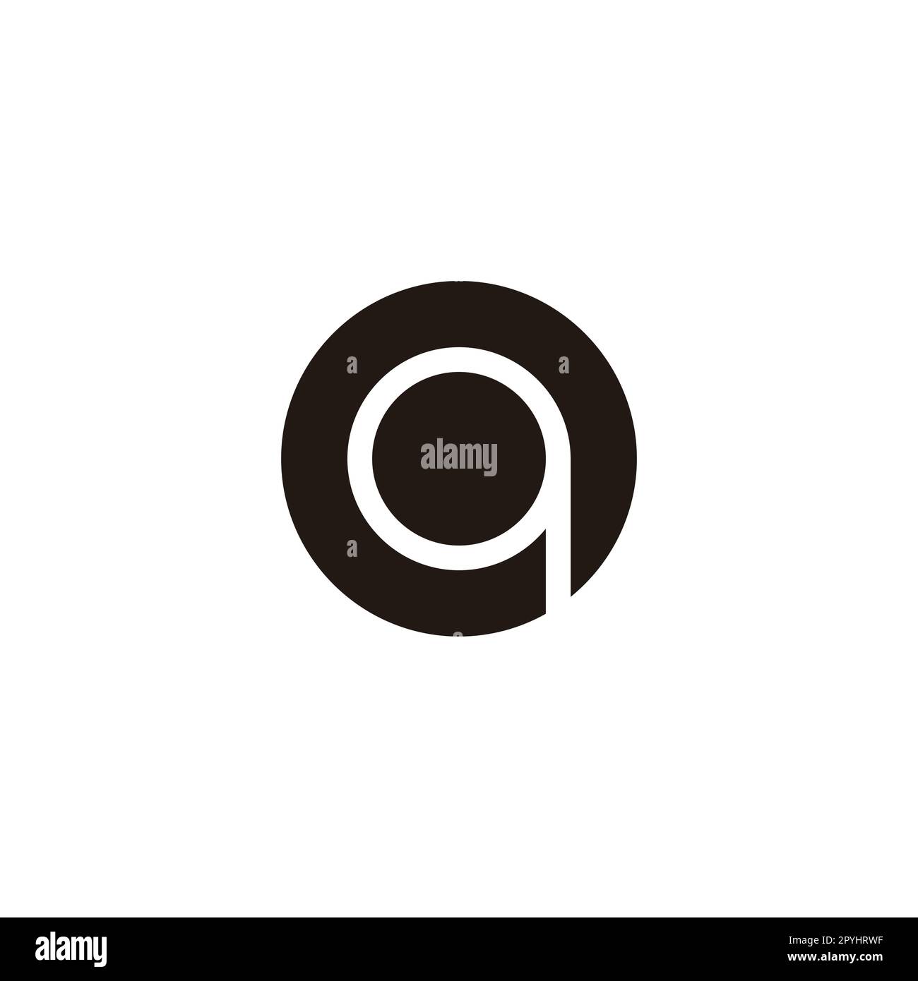 Letter q outline, circle geometric symbol simple logo vector Stock ...