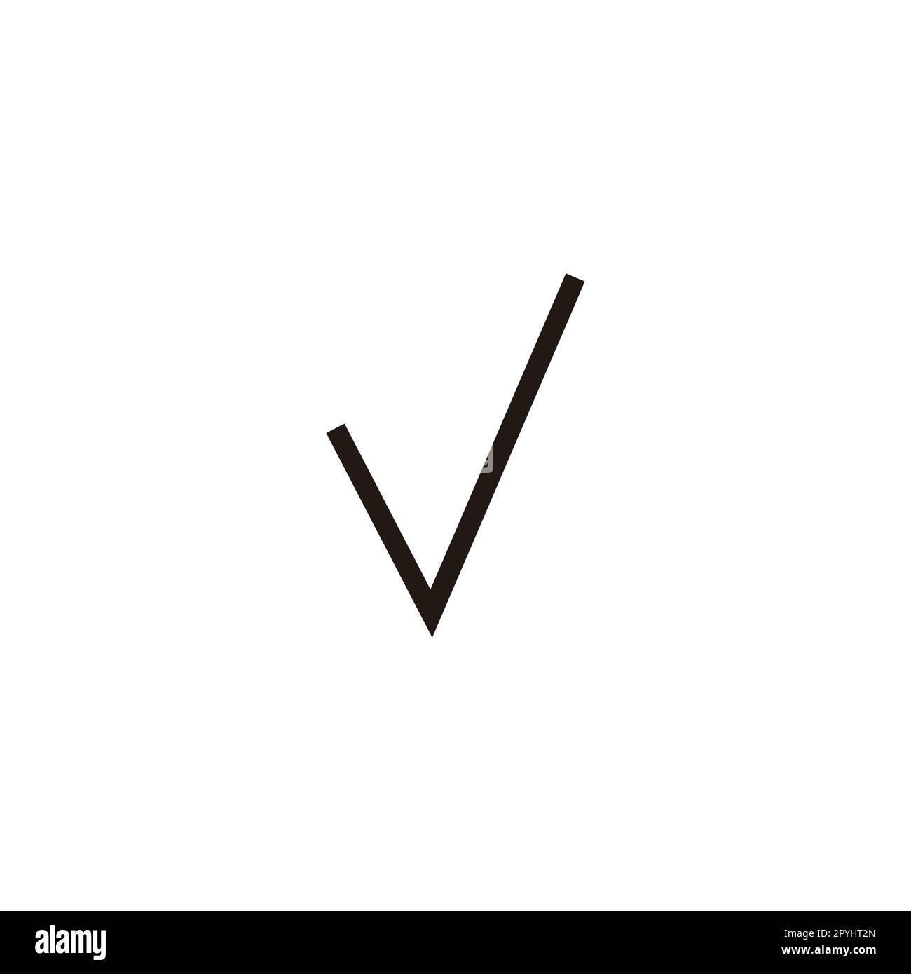 Tick, line geometric symbol simple logo vector Stock Vector Image & Art ...