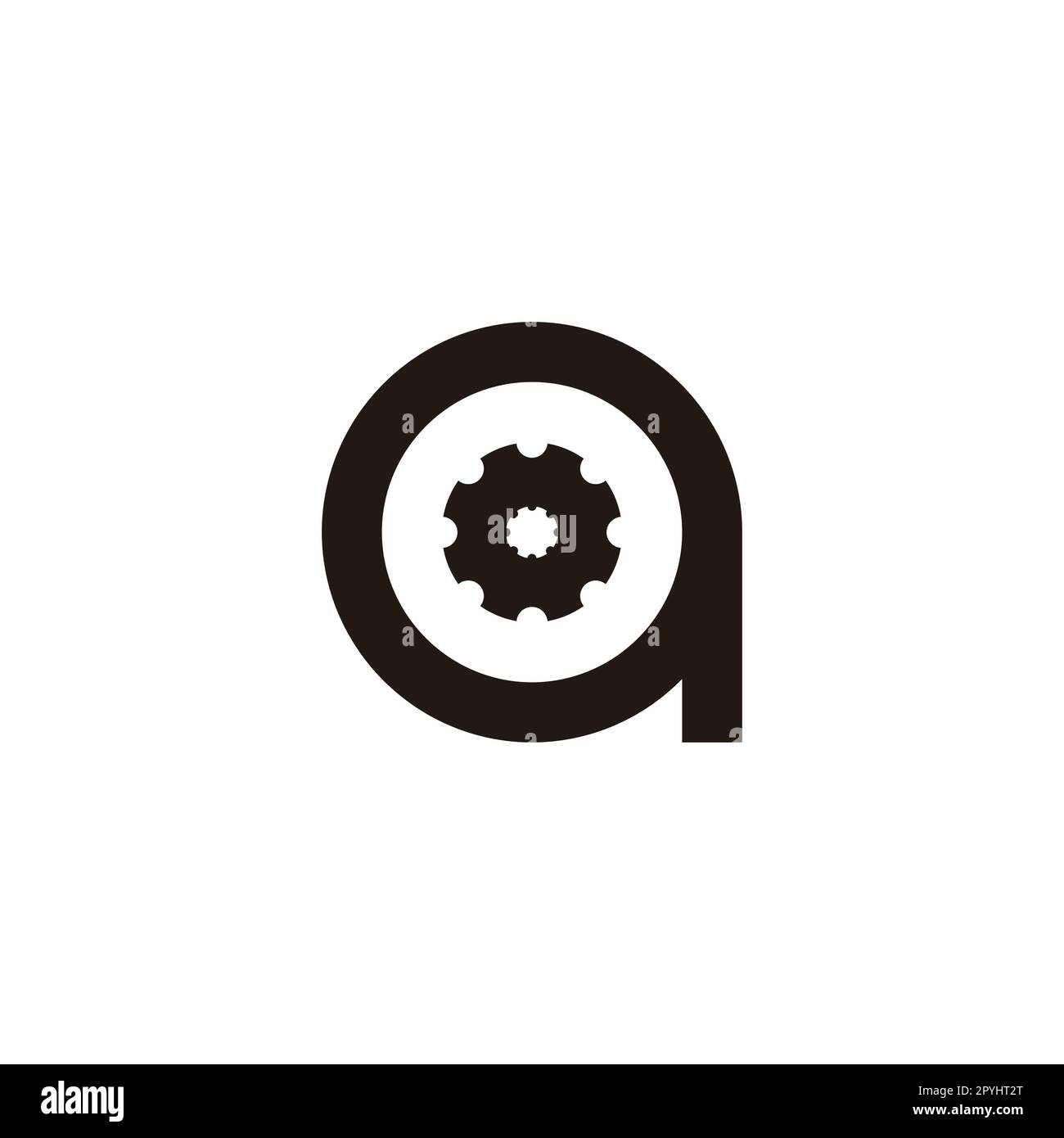 Simple line art illustration gear Cut Out Stock Images & Pictures - Alamy