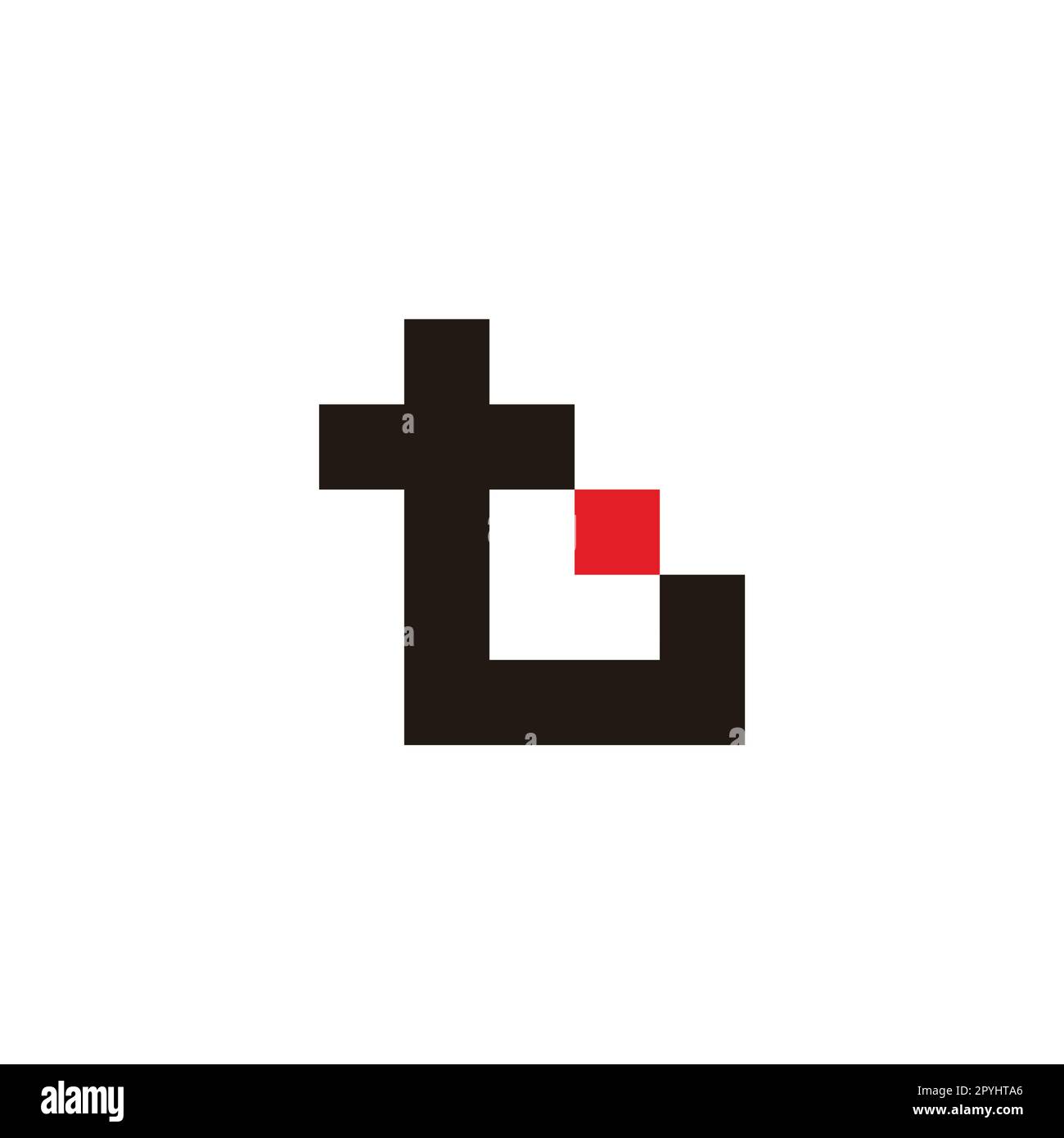Letter t red dot, geometric symbol simple logo vector Stock Vector ...