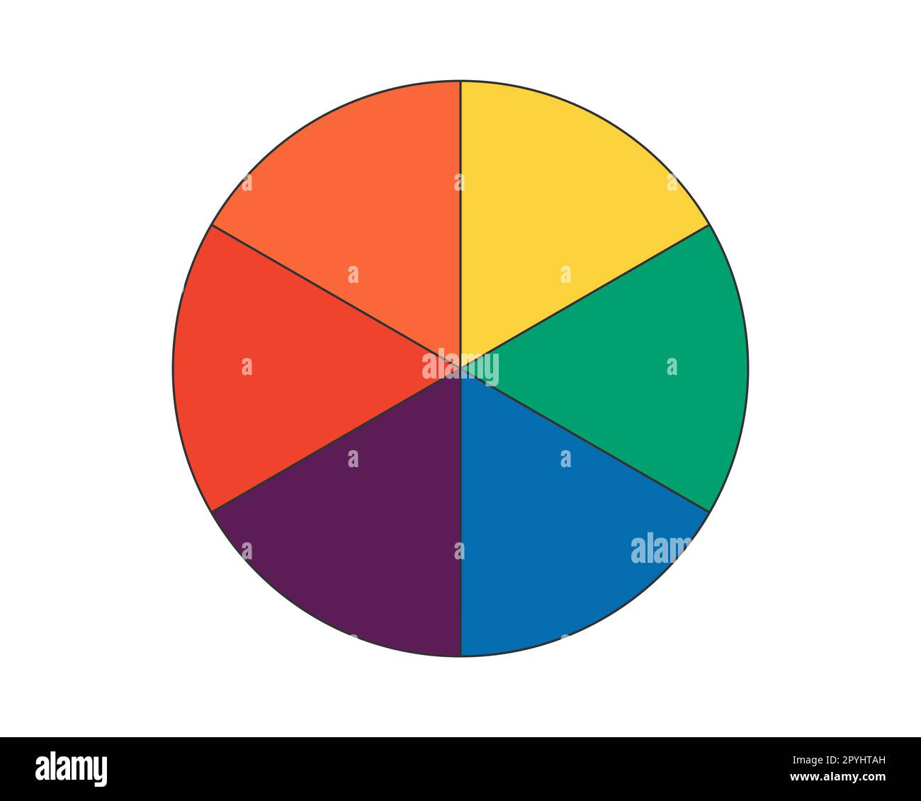 Rainbow colored circle shape. Iridescent colors sectors in round ...