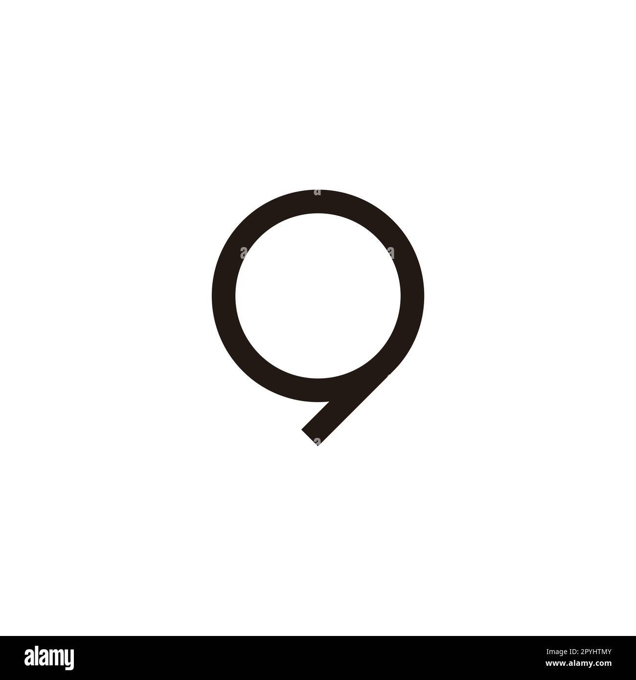 Number 9 unique, geometric symbol simple logo vector Stock Vector Image ...