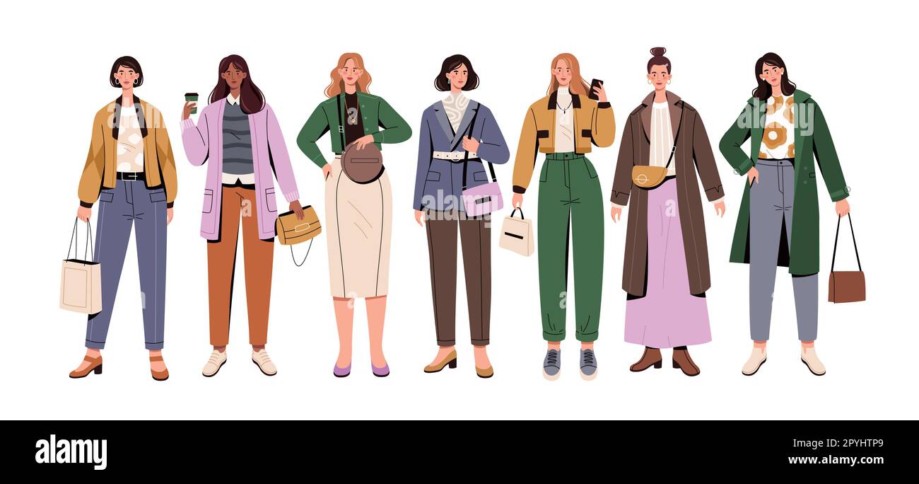 Stylish cartoon characters hi-res stock photography and images - Alamy