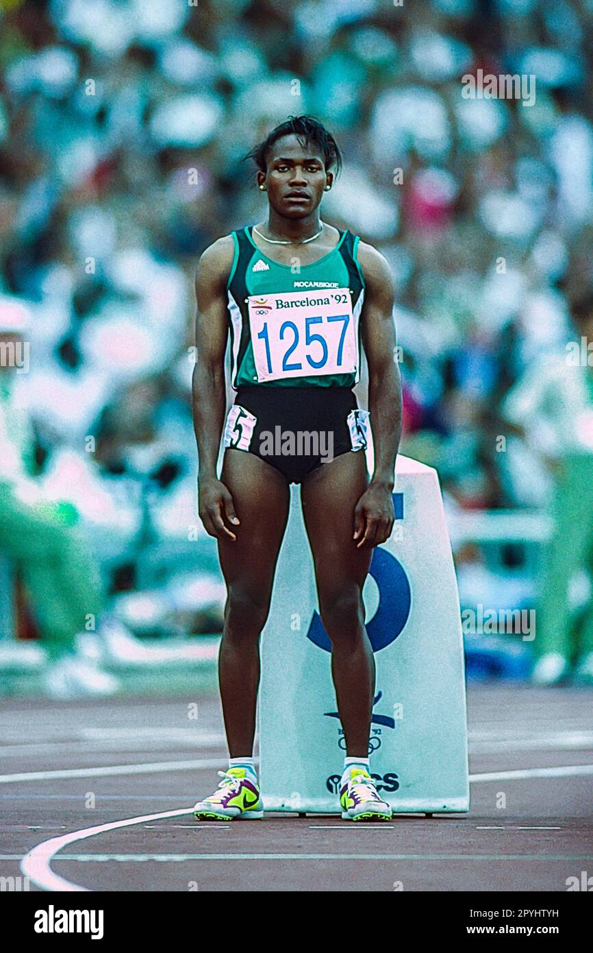 Maria Mutola (MOZ) competing in the Women's 800 meters semi-finals at ...