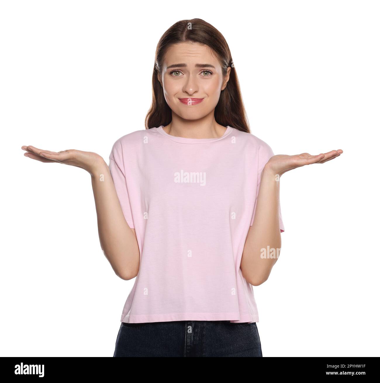 Young woman worrying nervous anxious portrait hi-res stock photography ...