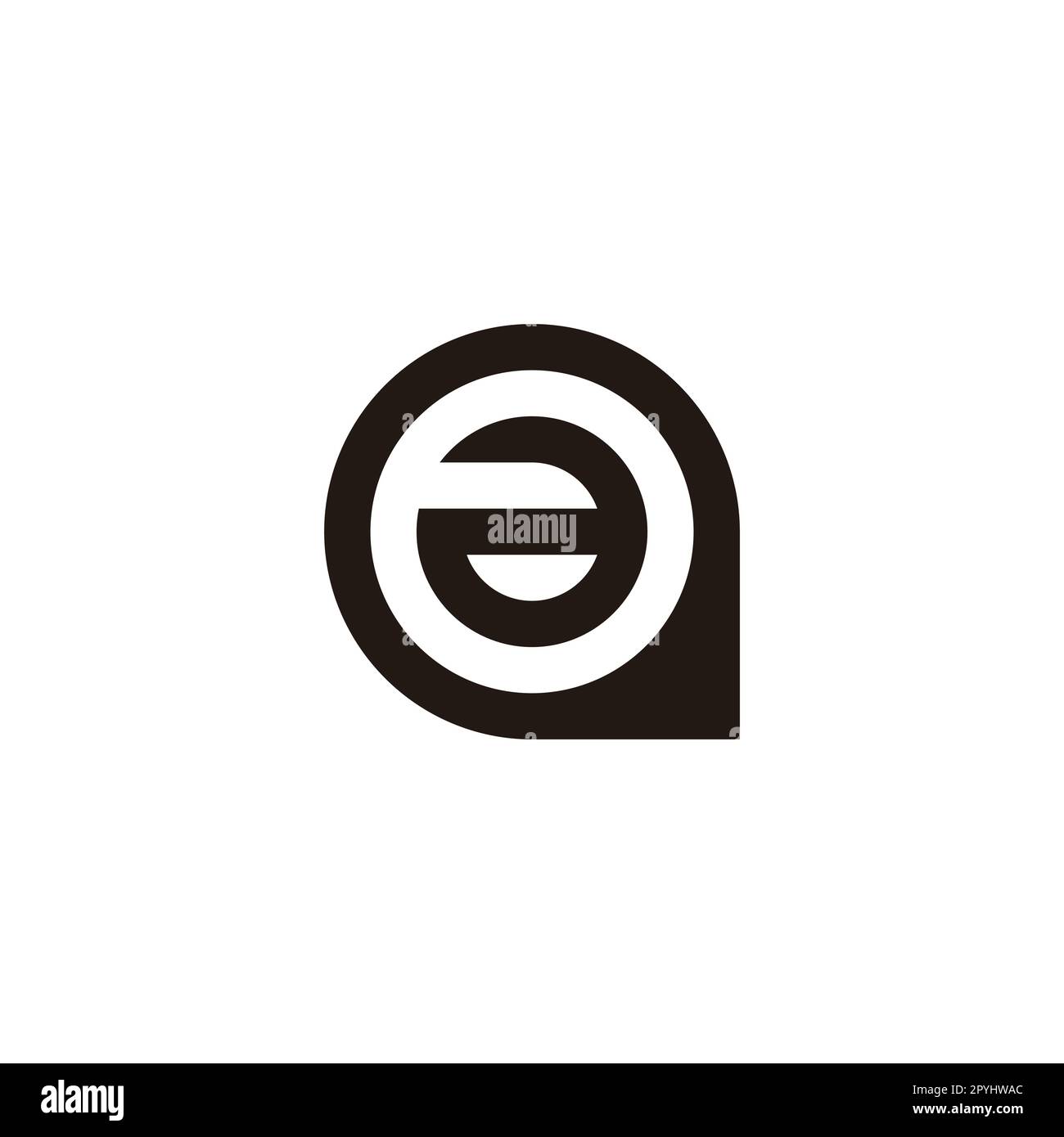 Letter a in a, circle geometric symbol simple logo vector Stock Vector ...