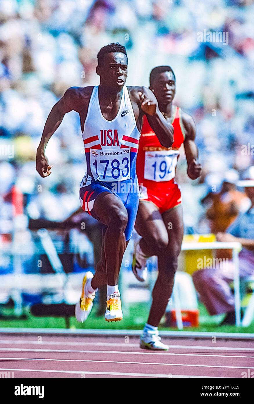 Mark Witherspoon (USA) competing in the semi-finals of the Men's 100 ...