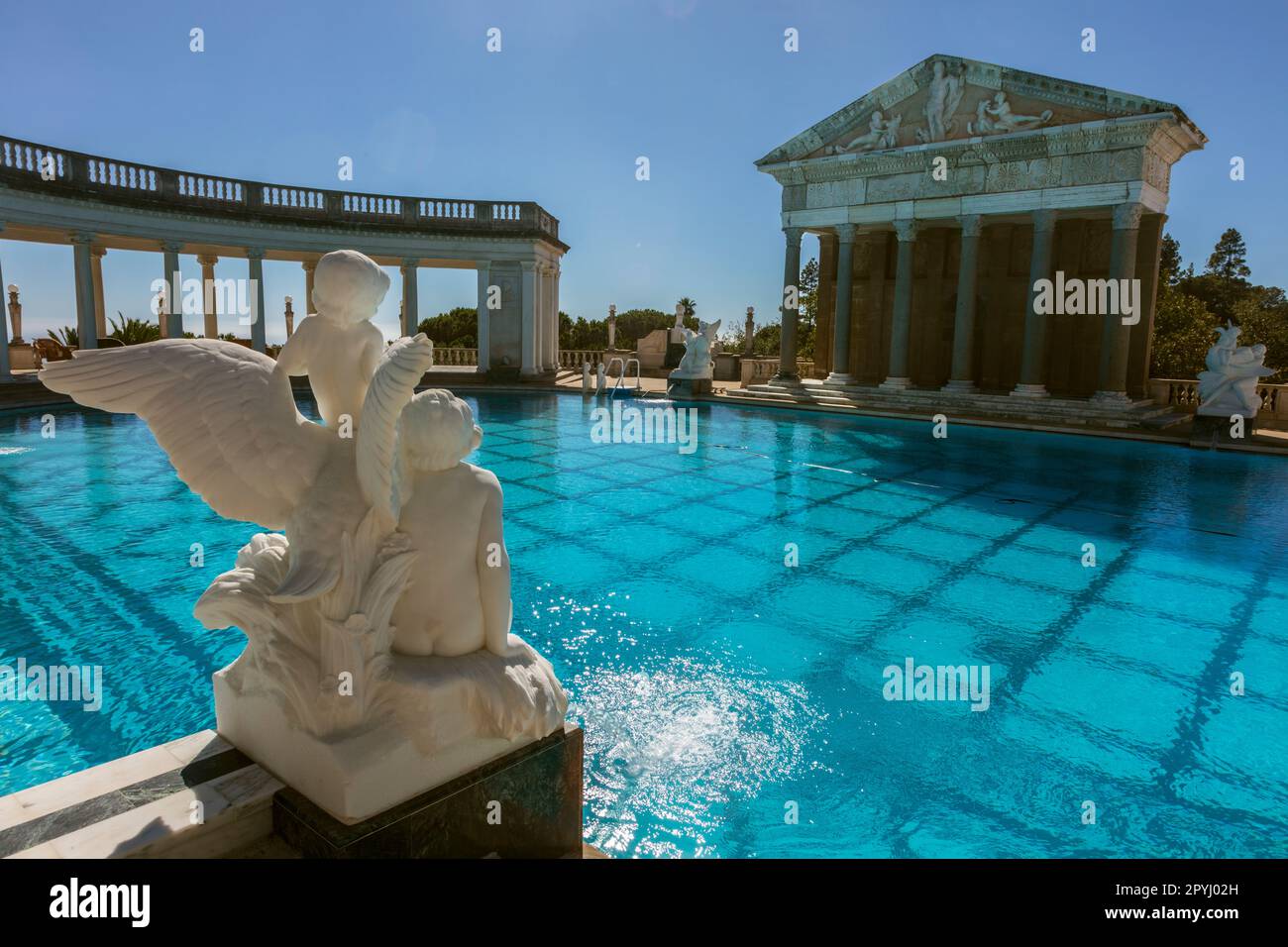 Hearst Castle, built by William Randolph Hearst, is located in San ...