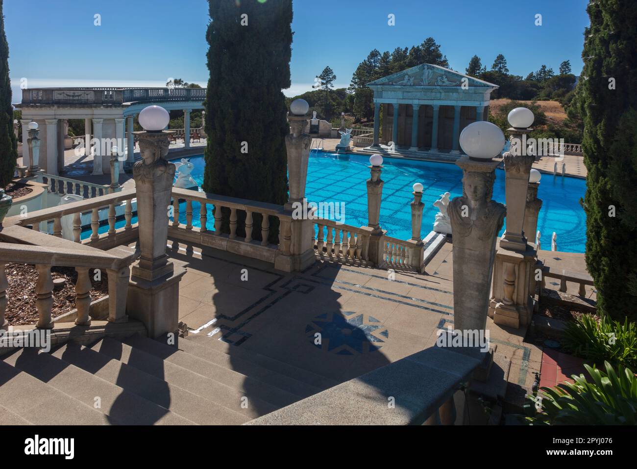 Hearst Castle, built by William Randolph Hearst, is located in San ...