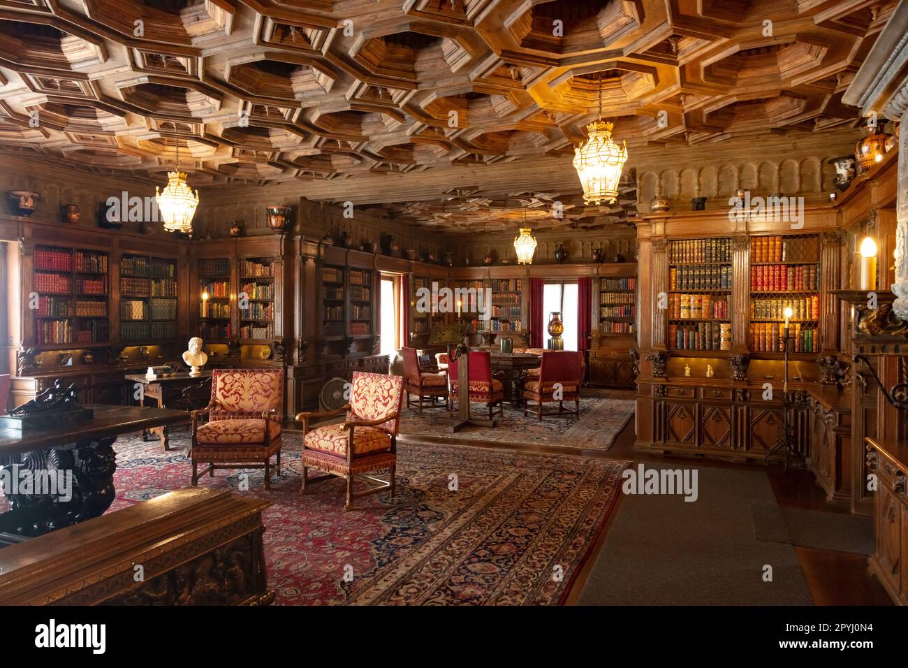 Hearst castle library hi-res stock photography and images - Alamy