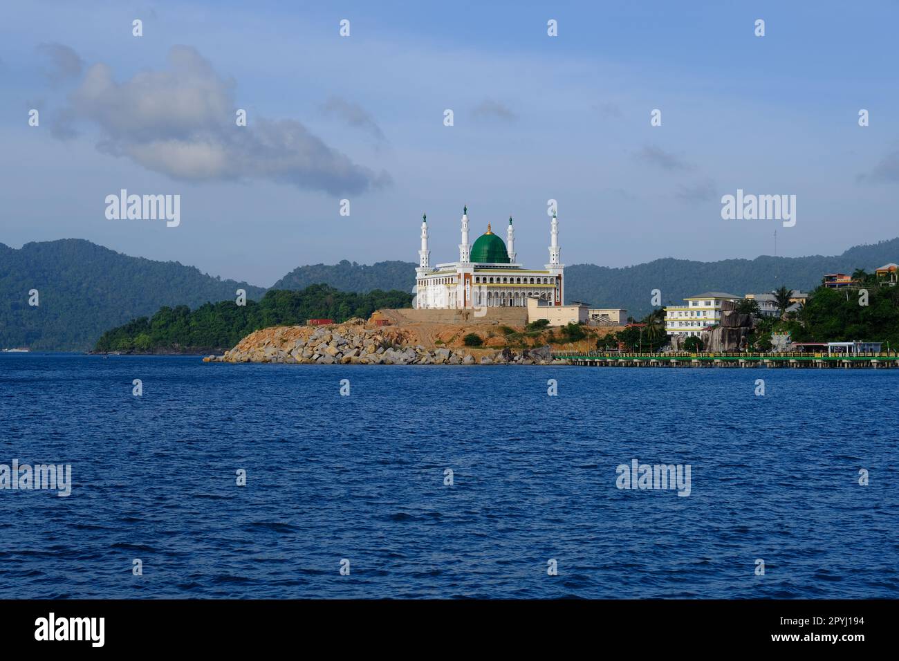 Indonesia Anambas Islands - Siantan island - Mosque Agung Baitul Makmur ...