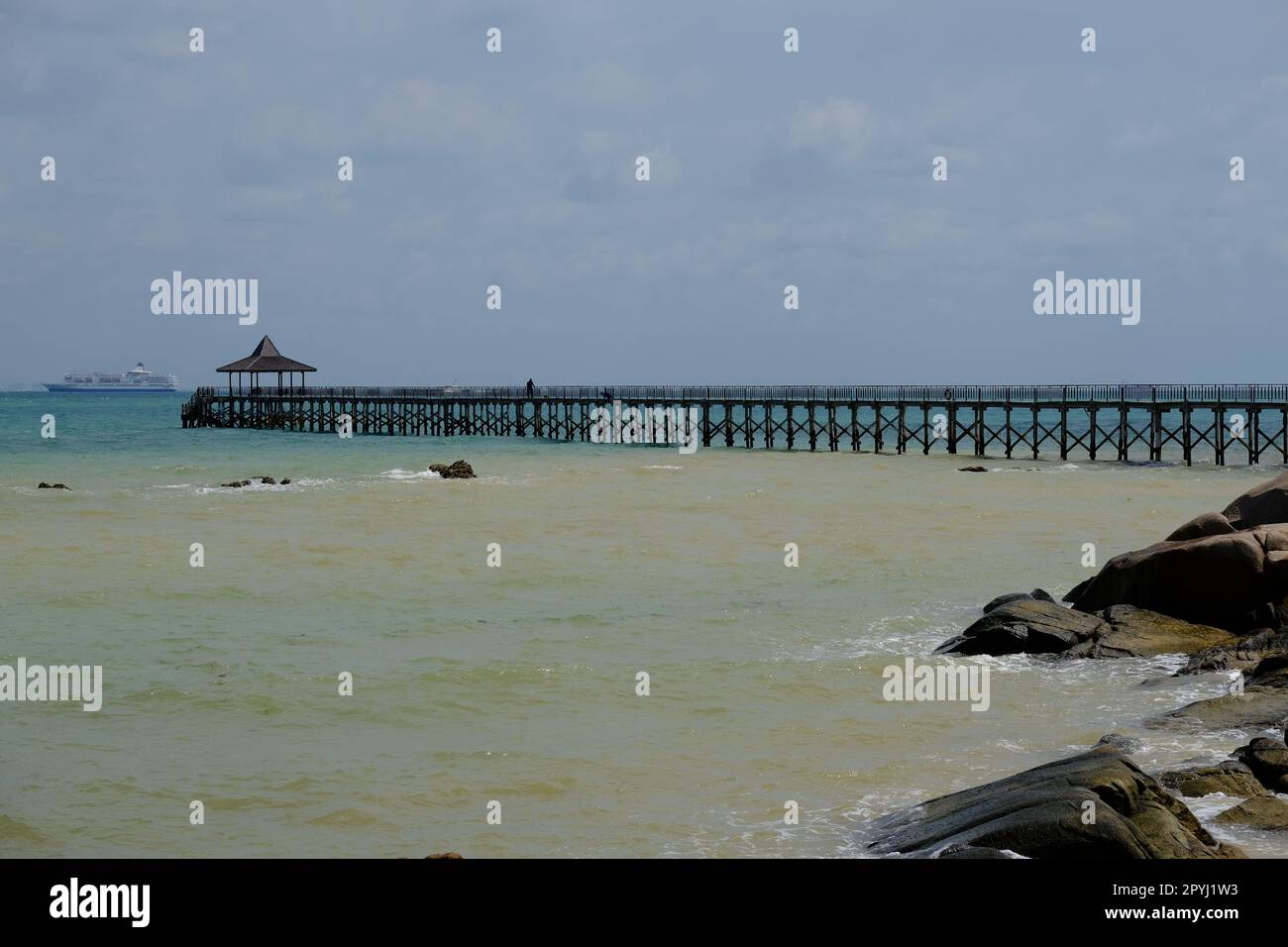 Indonesia Batam - Jetty at Turi Beach Resort Stock Photo - Alamy