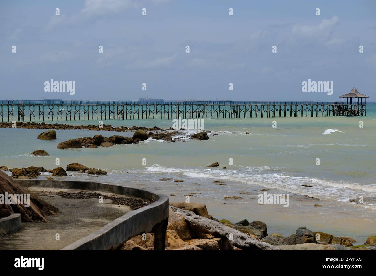 Indonesia Batam - Jetty at Turi Beach Resort Stock Photo - Alamy