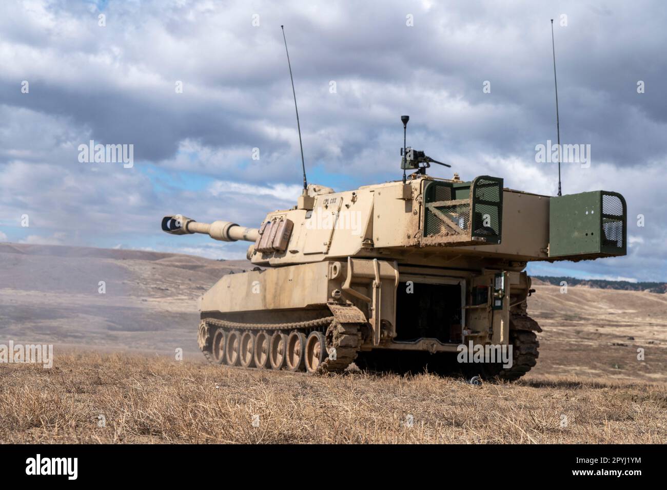 A U.S. Army M109A6 Paladin assigned to 3rd Battalion, 29th Field ...