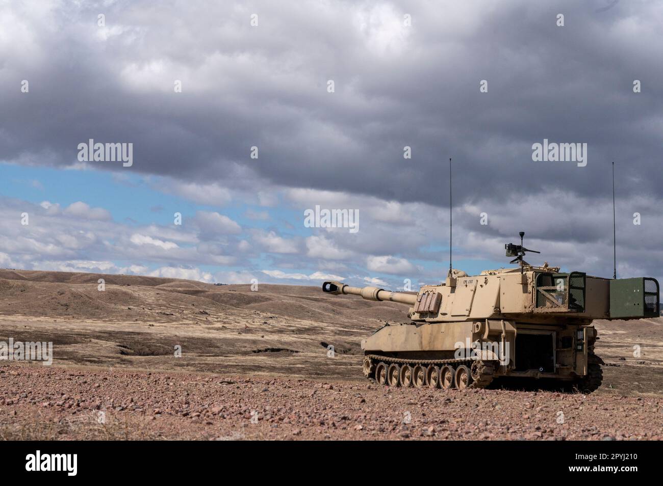 A U.S. Army M109A6 Paladin assigned to 3rd Battalion, 29th Field ...
