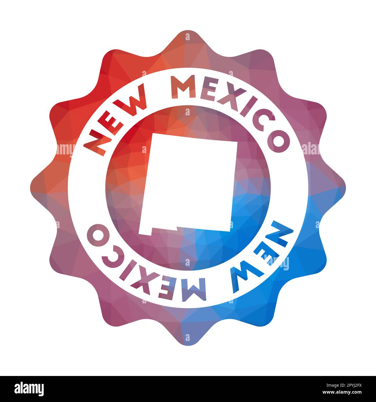 New Mexico low poly logo. Colorful gradient travel logo of the US state ...