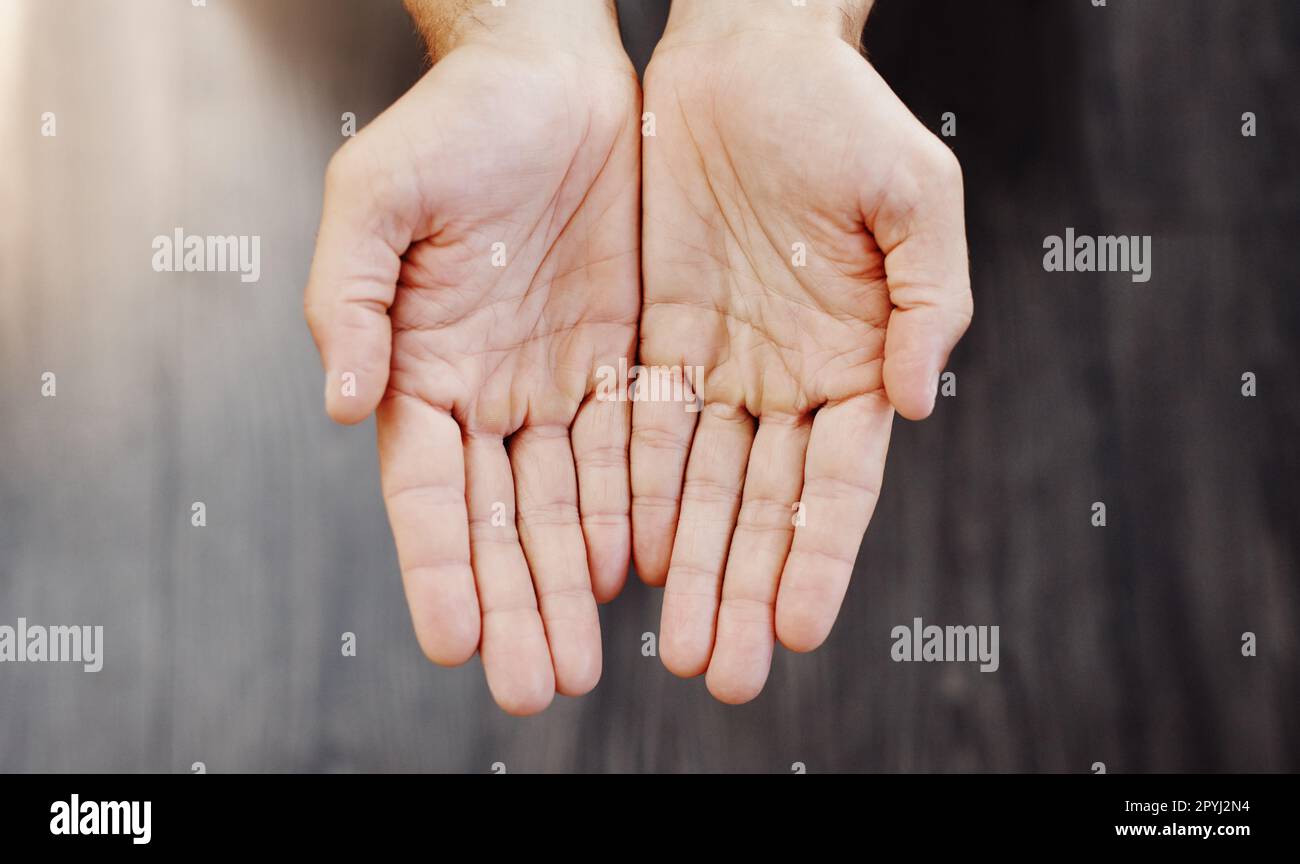 Your hands shows that you are healthy. High angle shot of an ...