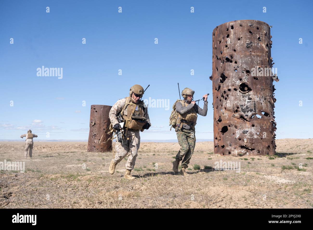 Marines with the 1st Marine Division out of Camp Pendleton, California ...