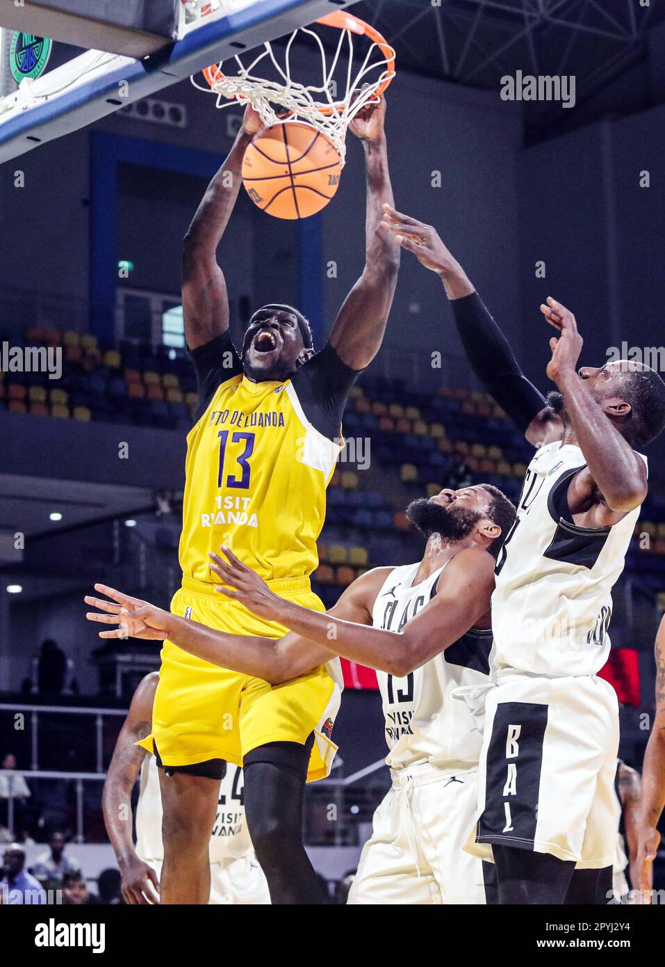Cairo, Egypt. 3rd May, 2023. Ater James Majok (Top) of Petro Atletico ...