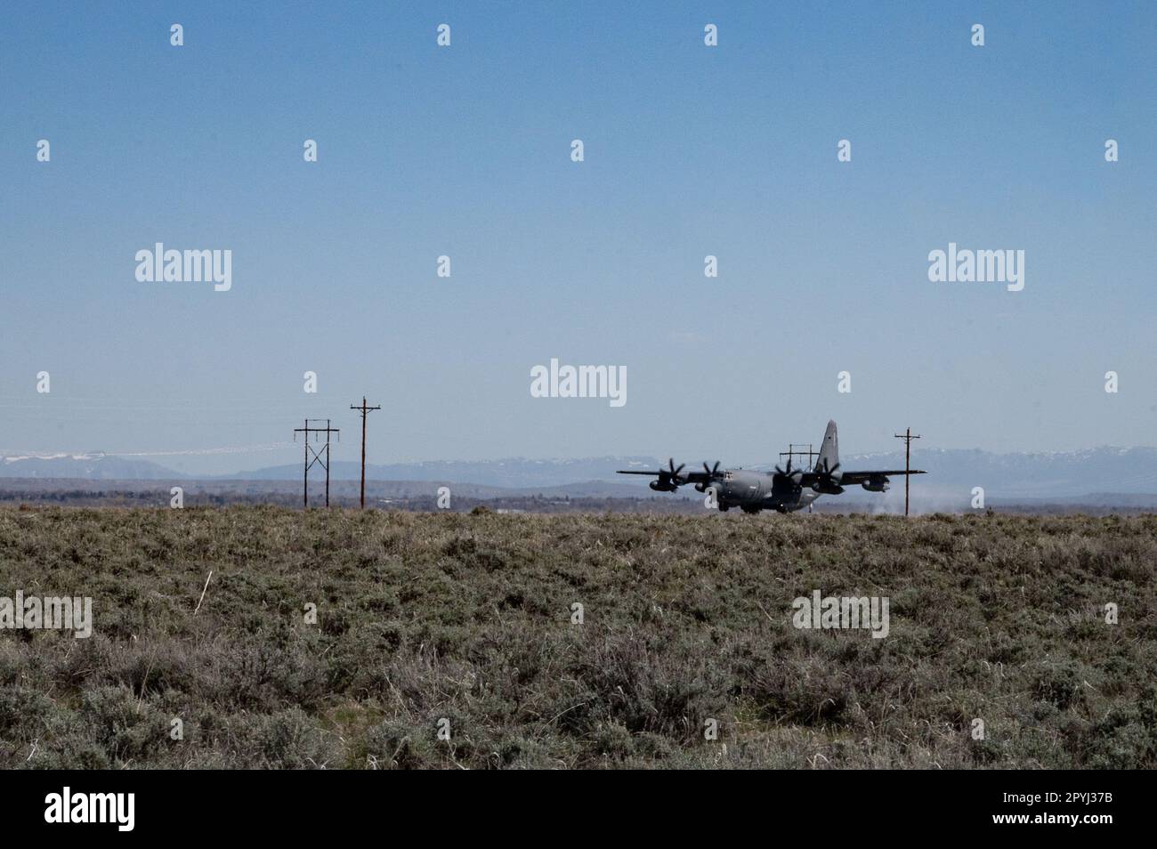 An MC-130J Commando II lands on Highway 789 during Exercise Agile ...