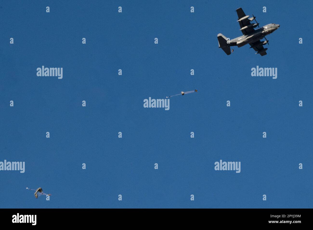 123rd Special Tactics Squadron operators static line jump from an MC ...