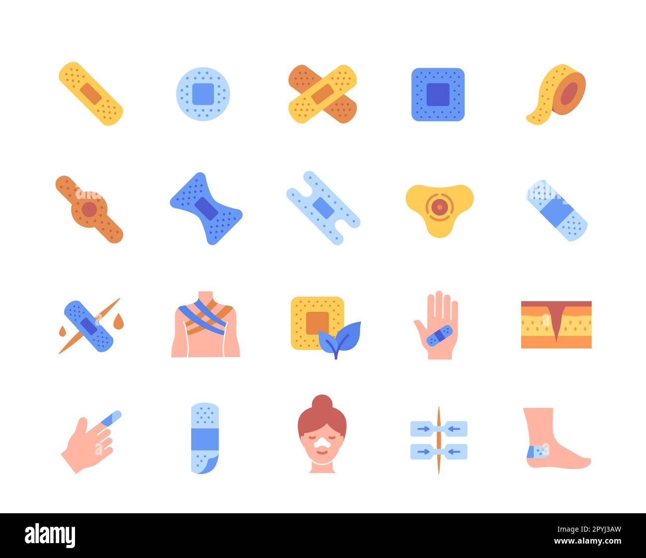 Colored pharmacy patches set Stock Vector Image & Art - Alamy