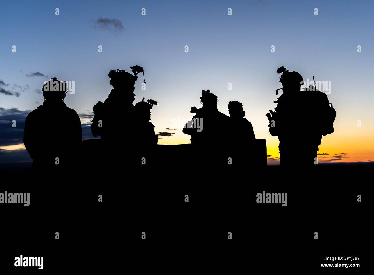 U.S. Marines with 1st Marine Division identify a target point during ...