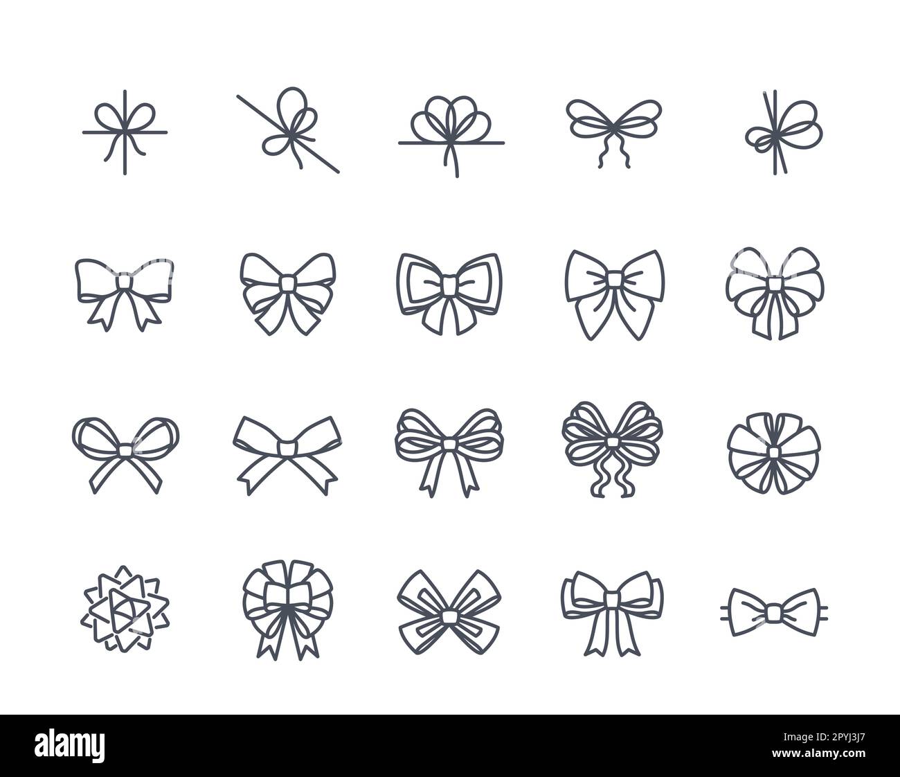 Simple set of bows Stock Vector Image & Art - Alamy