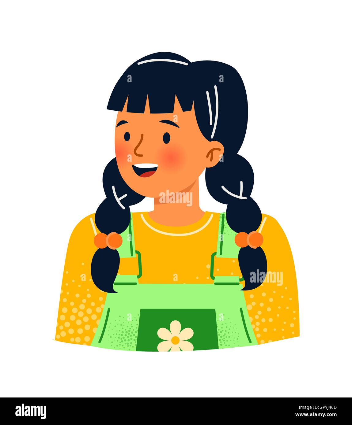 Portrait of talking girl Stock Vector Image & Art - Alamy