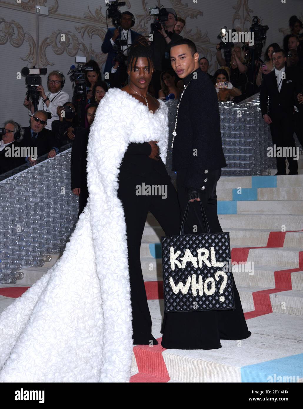 May 3, 2023, New York, New York, USA: Jeremy Pope and Olivier Rousteing ...
