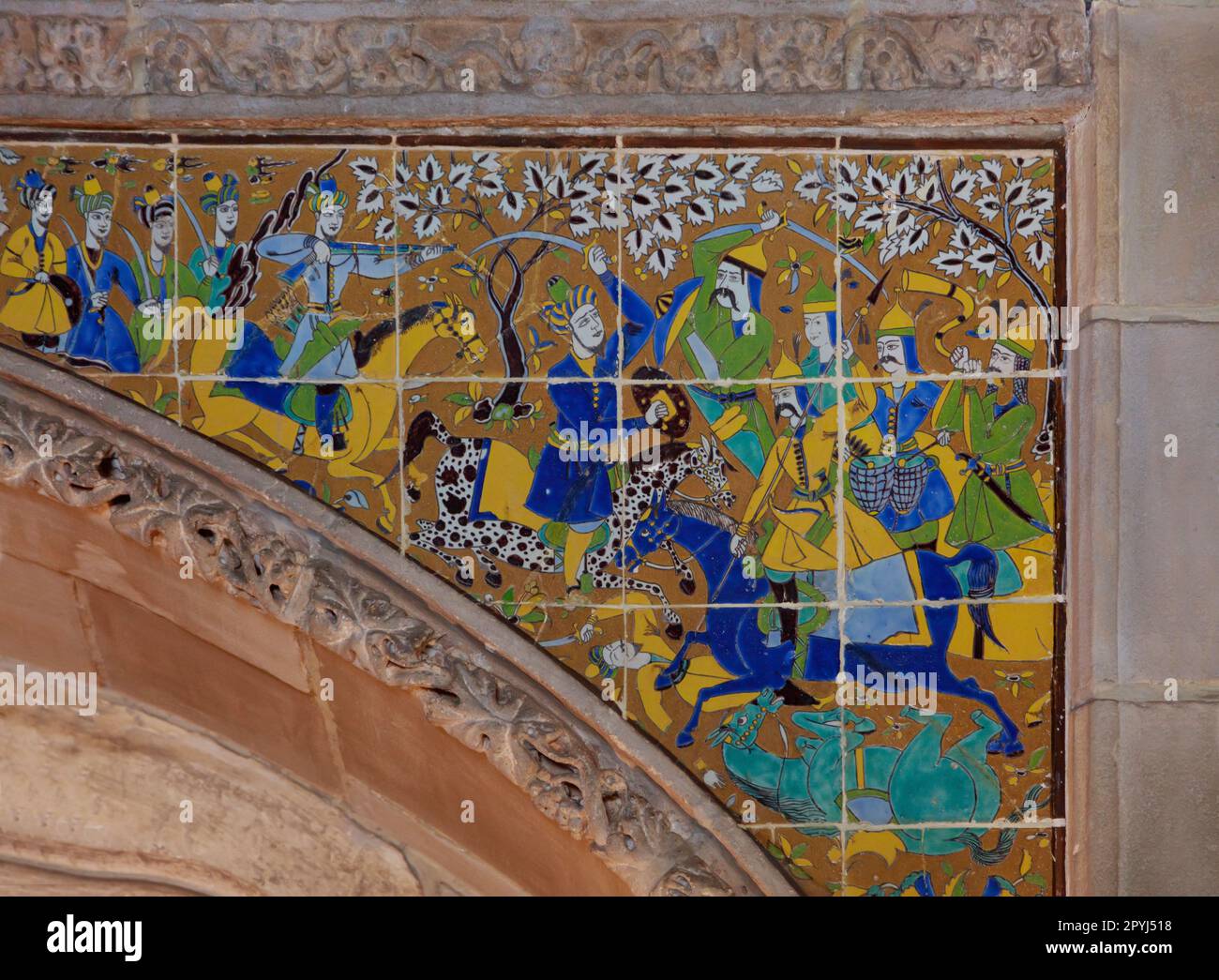 Tile work in the billiards room at Hearst Castle, built by William ...
