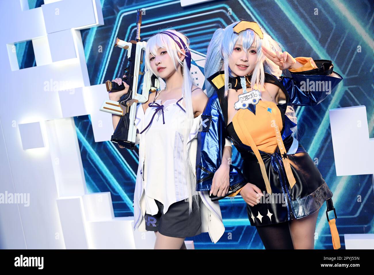 SHANGHAI, CHINA - MAY 3, 2023 - Cosplayers at the CALABIYAU booth at ...