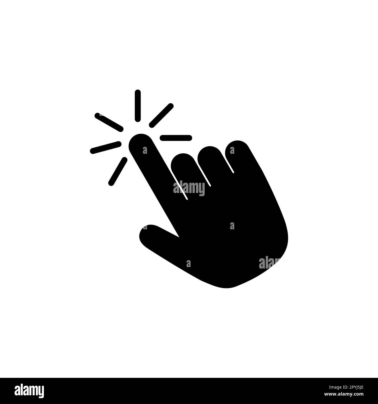 hand click icon vector. clicking finger icon. pointer icon Stock Vector ...
