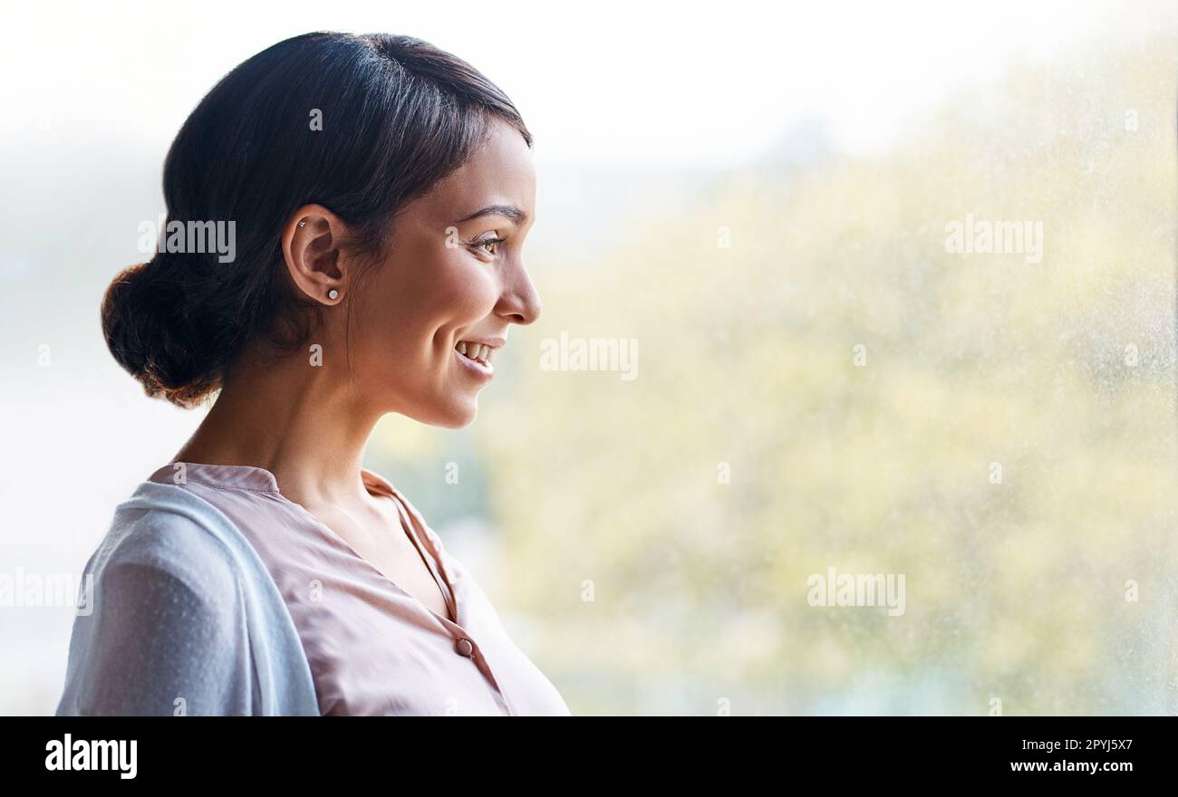 I have finally become a teacher. a cheerful young female teacher ...