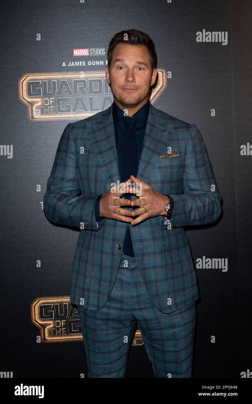 Chris Pratt attends a special screening of "Guardians of the Galaxy Vol ...