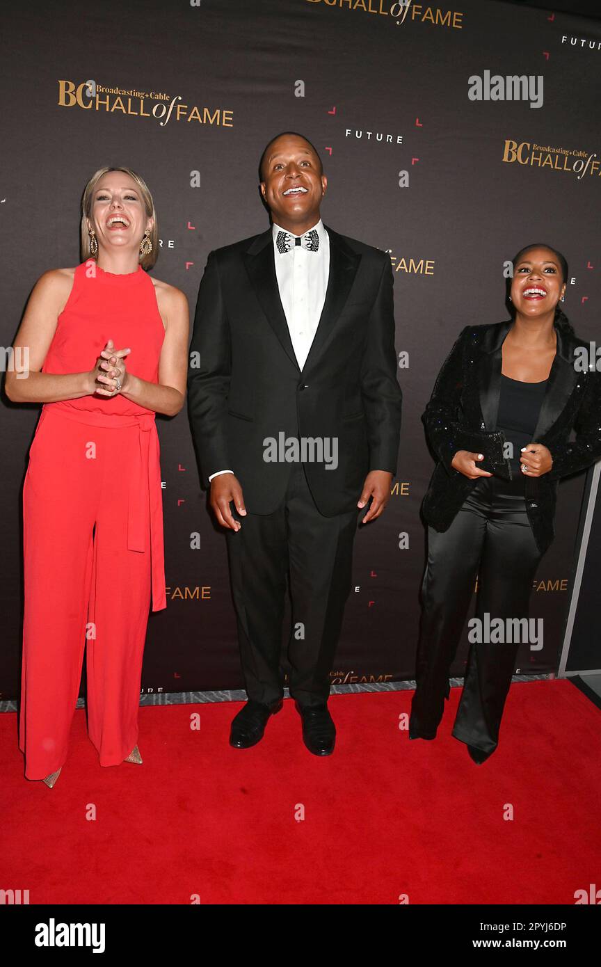 Dylan Dreyer, Craig Melvin and Sheinelle Jones attend Broadcasting ...