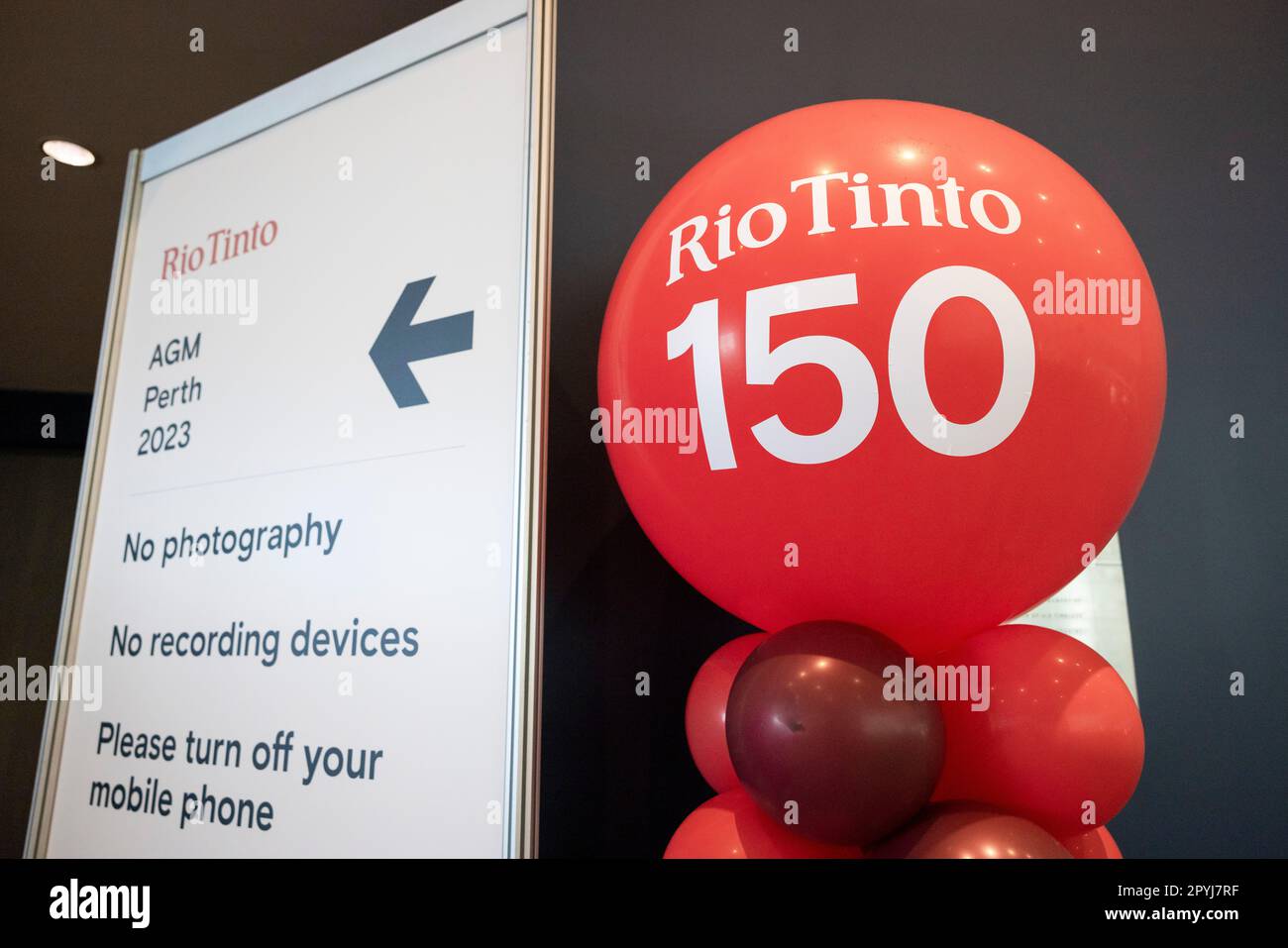 A general view during the Rio Tinto AGM at the Perth Convention and ...