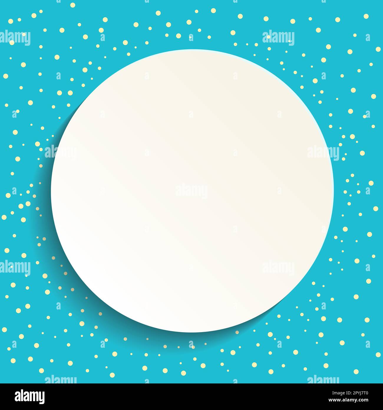 Nice frame with dots and volume circle. Light blue and white greeting ...