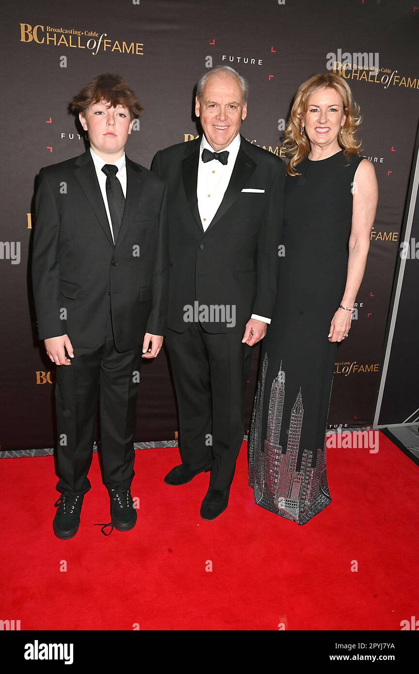 Frank Comerford, son Francis, Jr and wife Maura attend Broadcasting ...