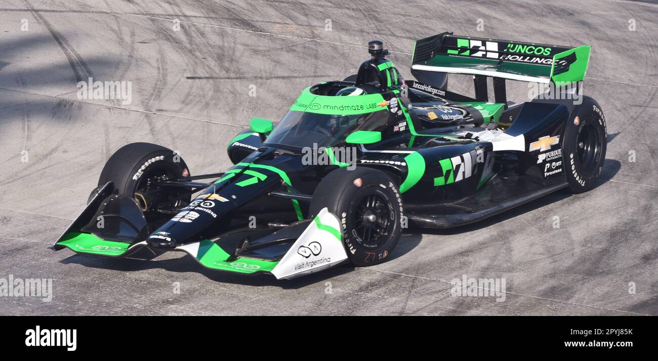 IndyCar driver Callum Ilott competing in the Long Beach Grand Prix in ...