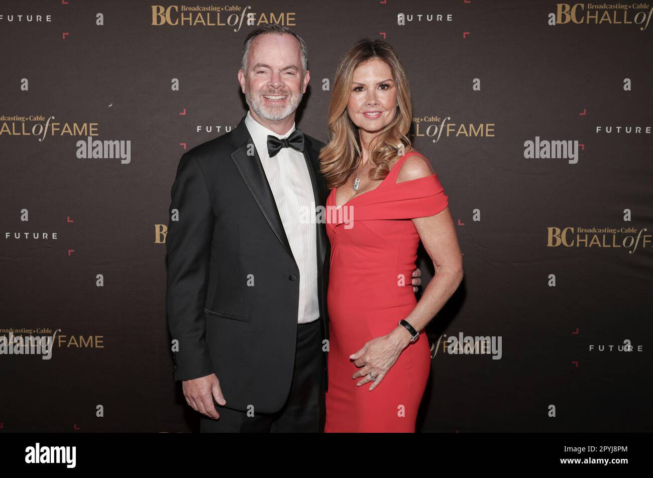 Ray Hopkins, left, and Marci Hopkins attend the 31st Broadcasting and ...
