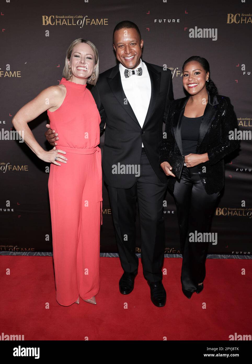 Dylan Dreyer, left, Craig Melvin, and Sheinelle Jones attend the 31st ...
