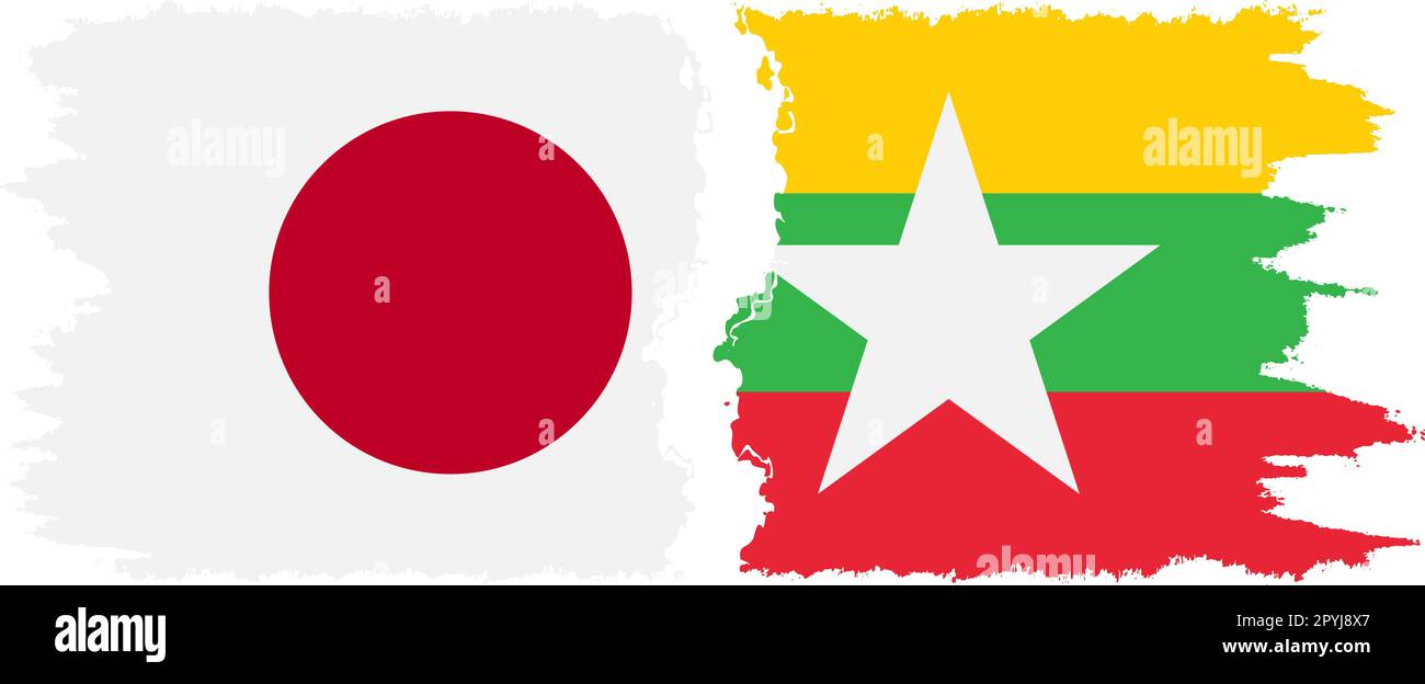 Myanmar japan flag hi-res stock photography and images - Alamy