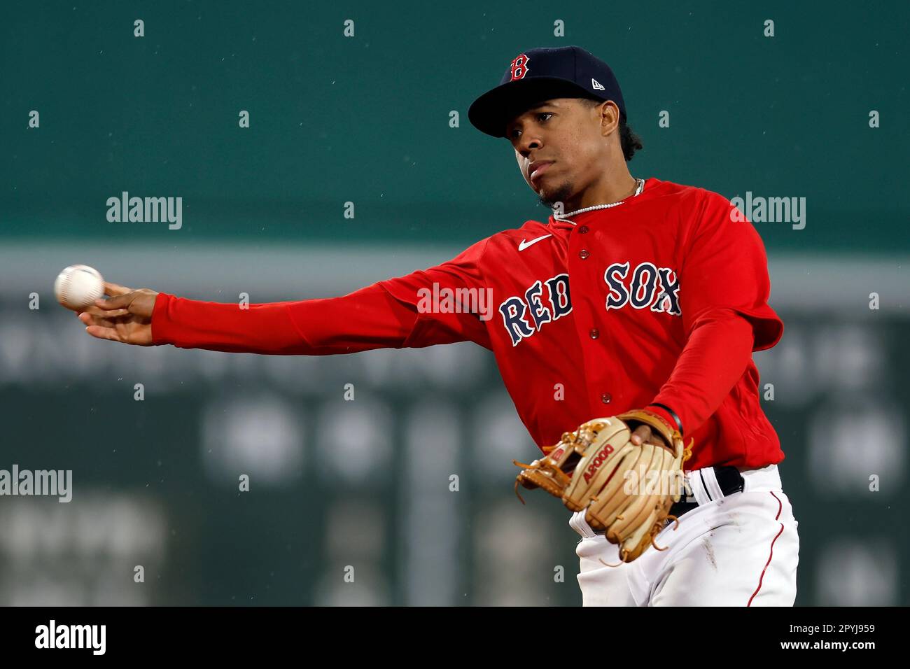 Boston Red Sox's Enmanuel Valdez plays against the Toronto Blue Jays ...