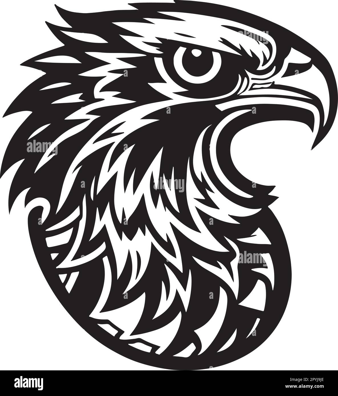 Amazing and powerful hawk emblem art vector Stock Vector Image & Art ...