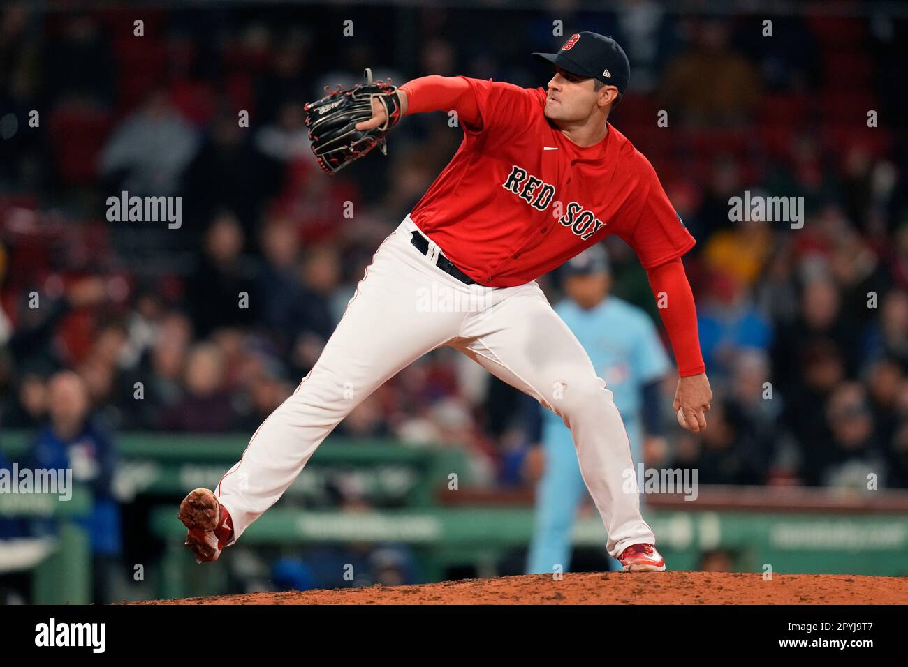 Boston Red Sox relief pitcher Richard Bleier during a baseball game at ...