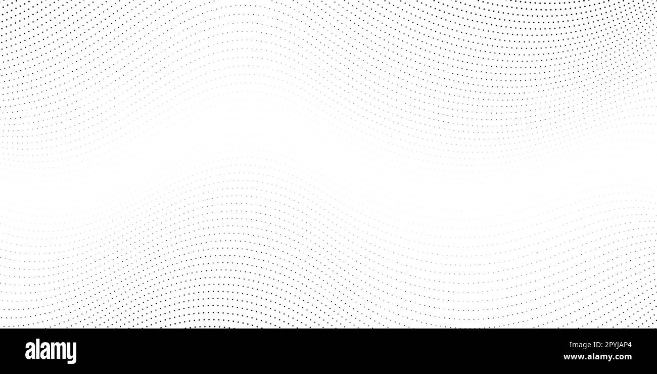 Dotted wave lines background. Abstract Halftone stripes texture. Warped ...