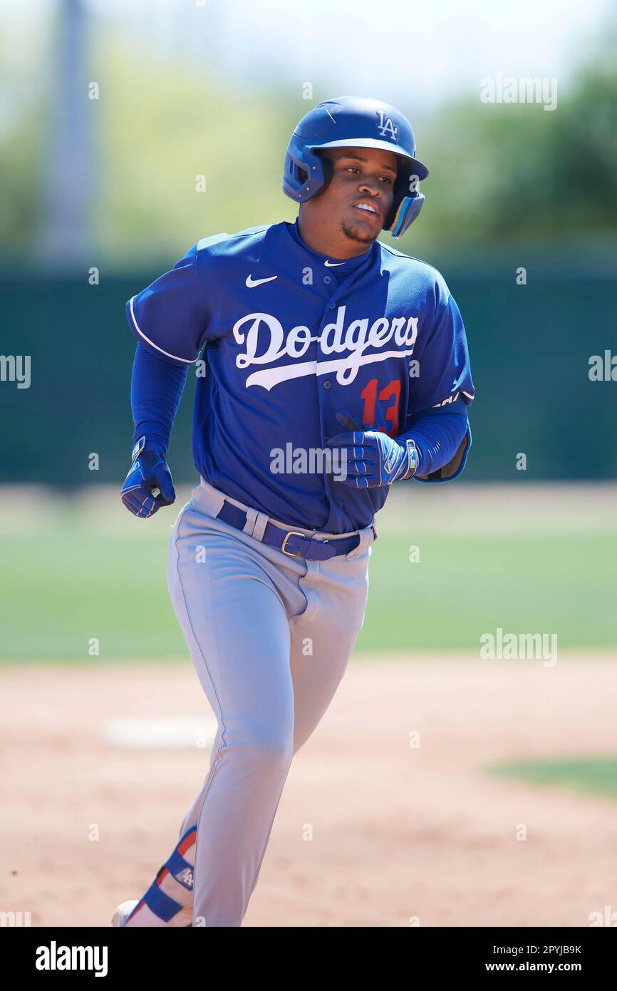 Wilman Diaz (13) of the Los Angeles Dodgers during an Extended Spring ...